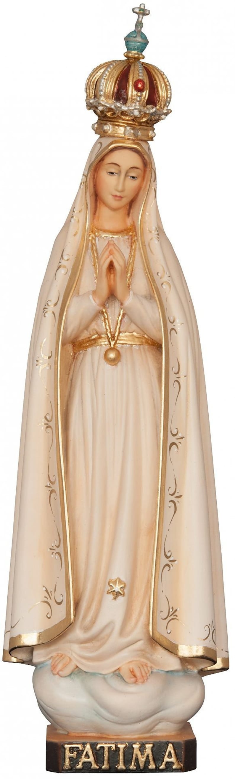 Our Lady of Fatima - Pillgrim With Crown -religious Catholic Statue ...