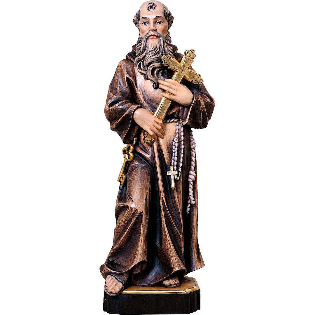 Conrad the Monk Wooden Statue, Life Size Saint Religious Statues ...