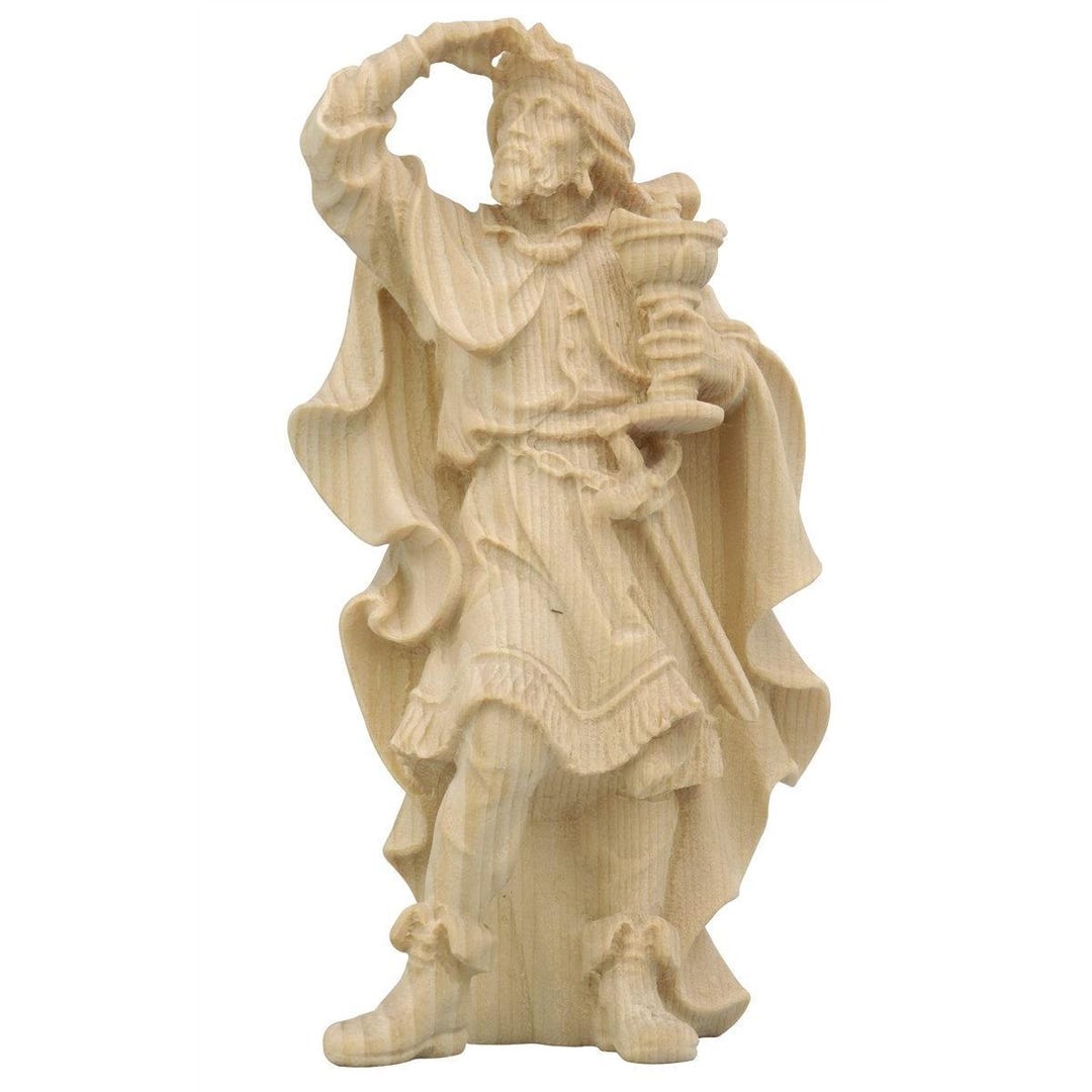Hand Carved King Balthazar Figurine – Alpine Nativity Scene, 4.33 Inch ...