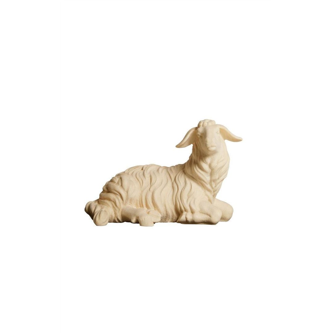 Alpine Nativity Sheep Figurine - Hand Carved Pine Wood - Etsy