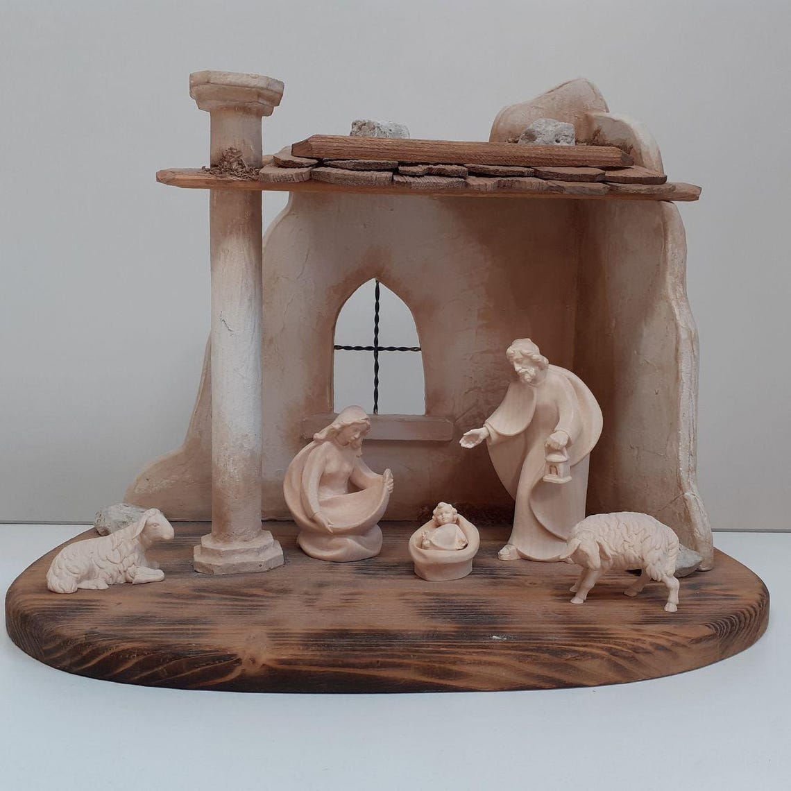 Wooden Nativity Scene, Holy Family Figurines, Christmas Decoration - Etsy