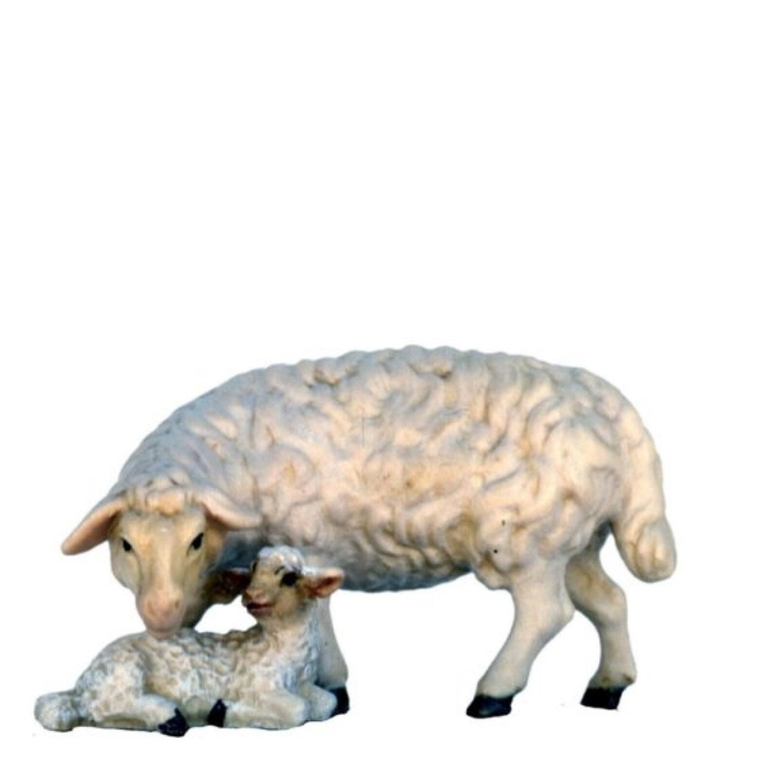 Hand Carved Nativity Sheep With Lamb – Baroque Scene Animal - Etsy