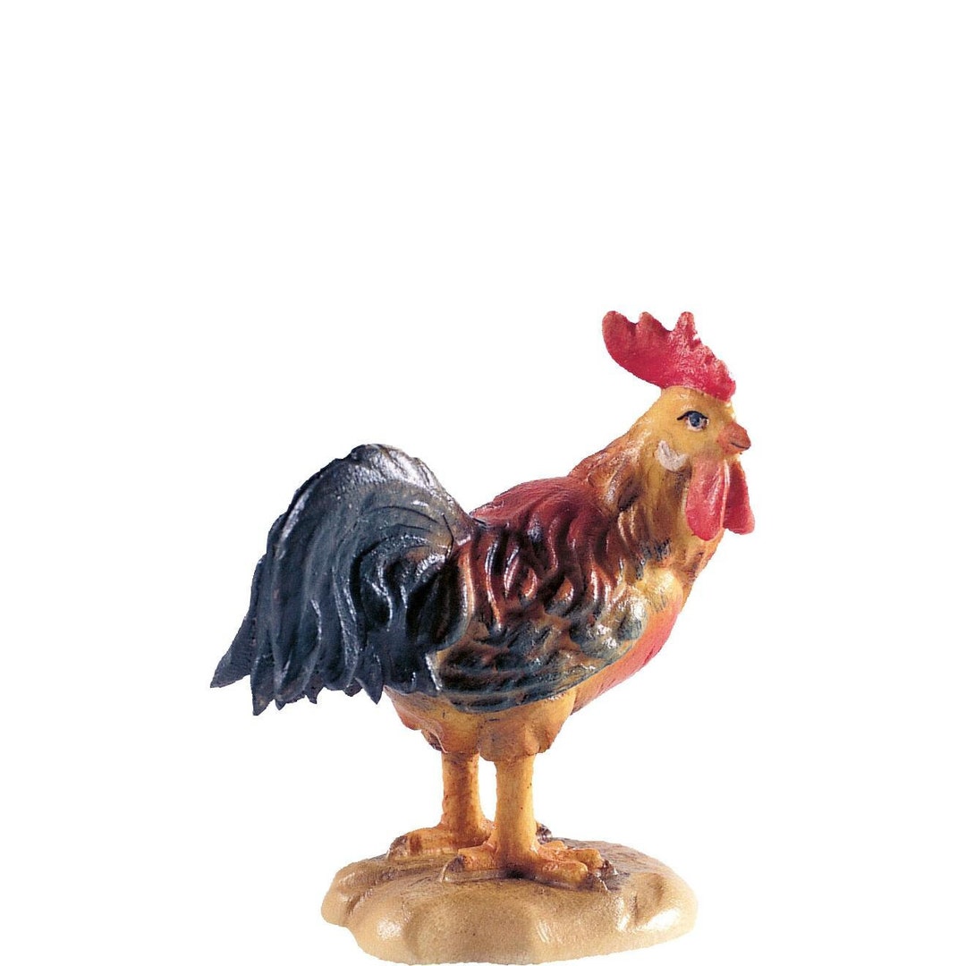 Hand Carved Maple Wood Rooster Figurine – Nativity Scene Animal - Etsy