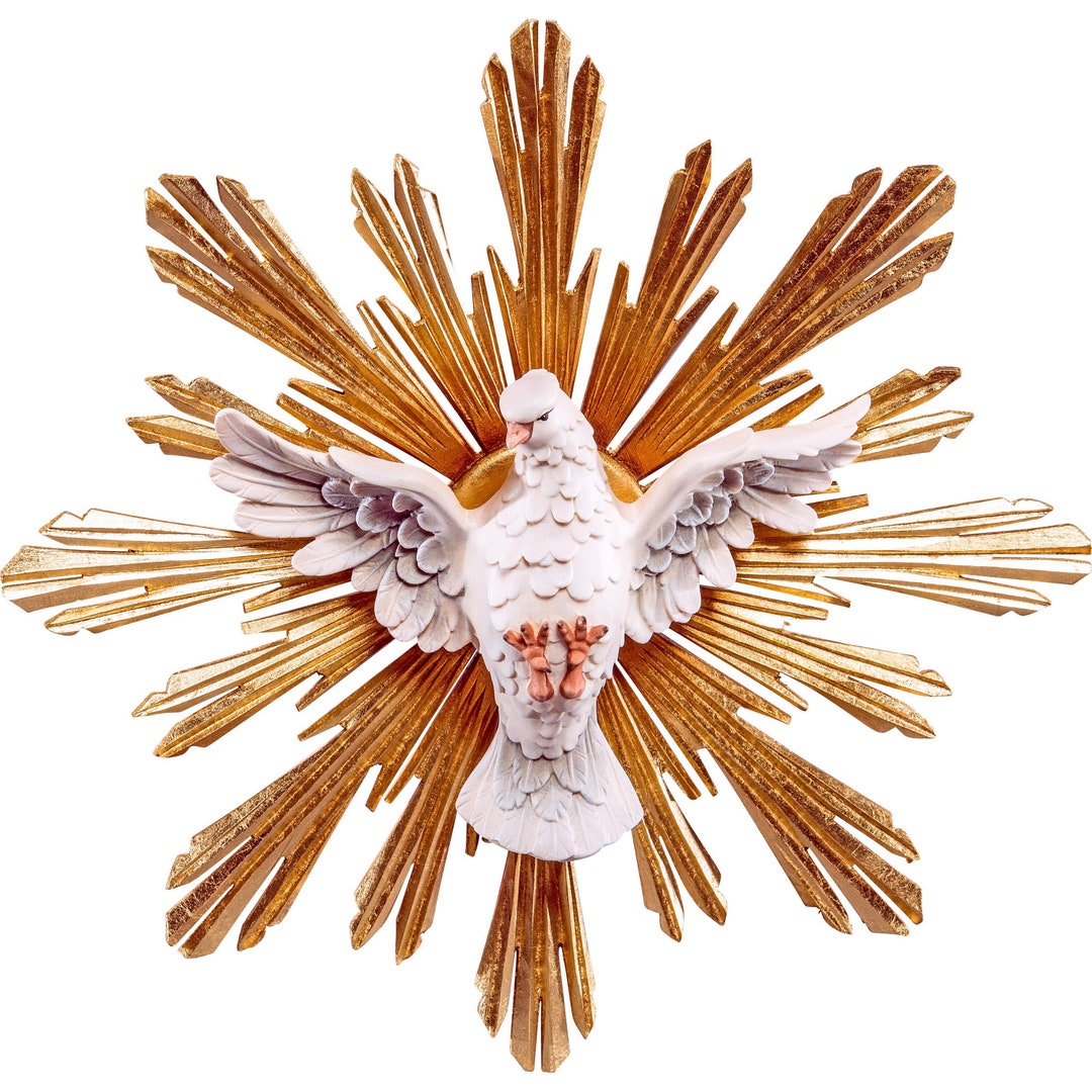 Holy Spirit With Halo Wooden Statue, Life Size Religious Statues ...