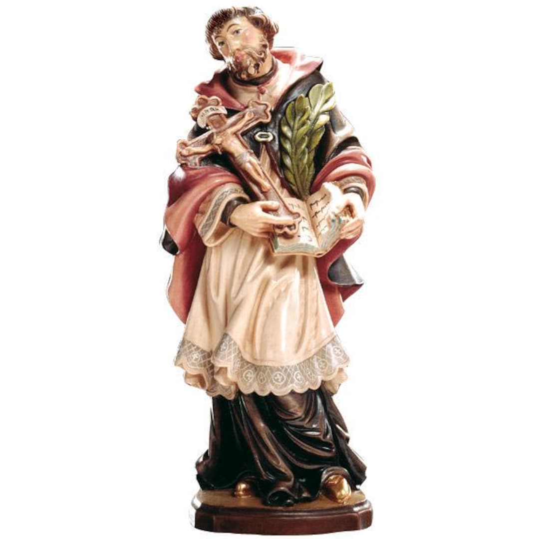 Saint Eulogius of Cordoba Wooden Statue, Hand-painted, Gold Leaf - Etsy