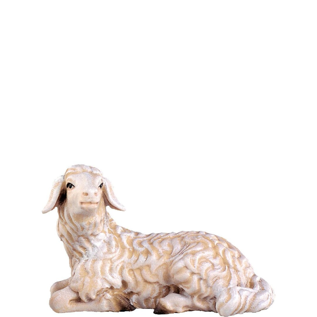 Resting Sheep Figurine - Hand Painted Nativity Scene Decor - Etsy