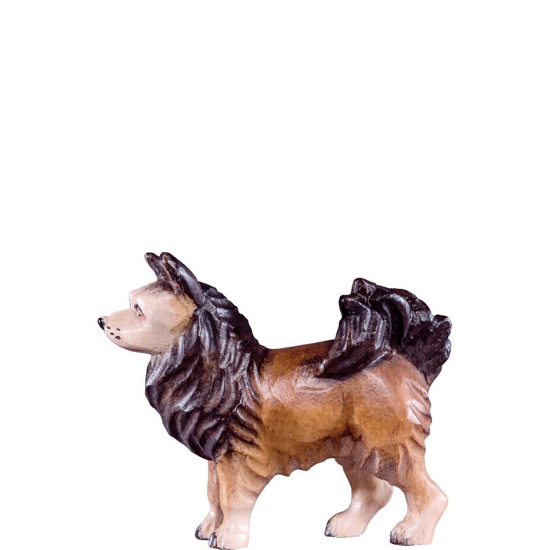 Hand-painted Maple Wood Spitzdog Figurine – Nativity Scene Dog - Etsy