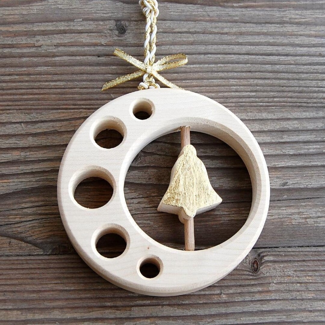 Wooden Spinning Bell Wall Window Decoration Ornament - Etsy
