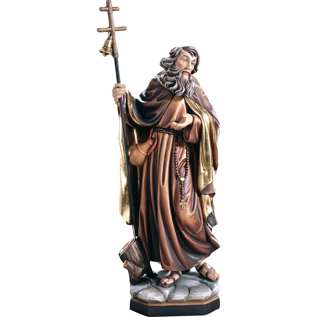 Saint Severinus of Noricum Wooden Statue, Hand-painted Religious Gift ...