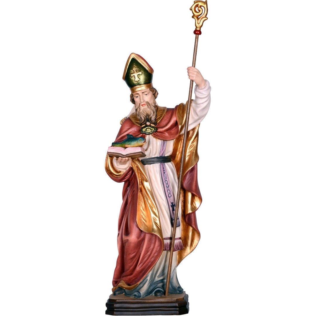 Saint Ulrich Wooden Statue, Life Size Saint Religious Statues ...