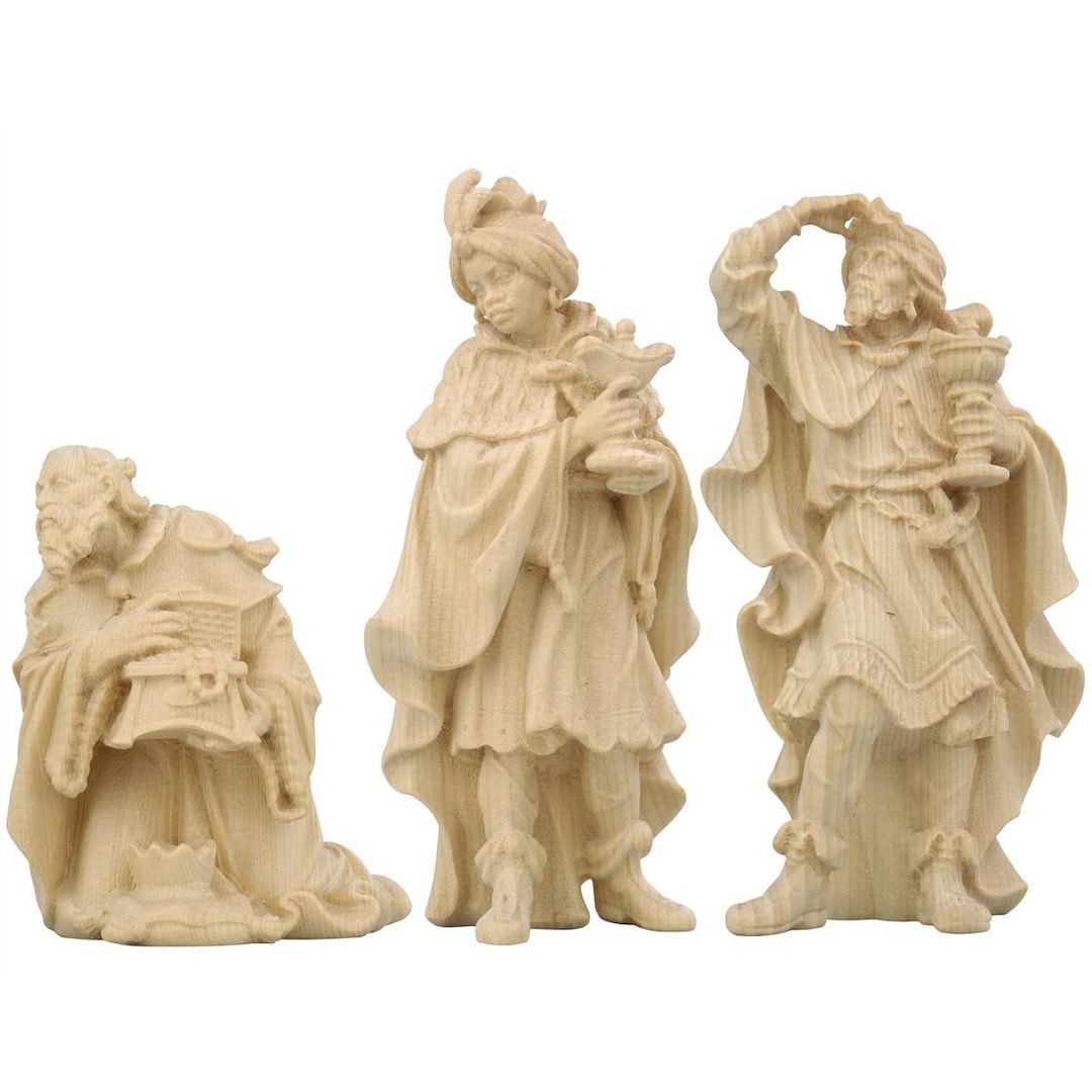 Pine Wood Three Kings – Alpine Nativity Figurines, 4.33 Inch - Etsy