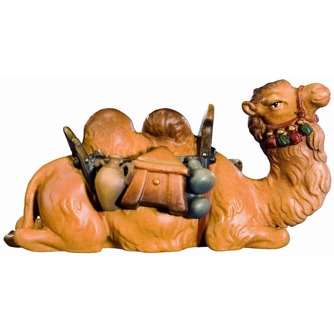 Hand-painted Maple Wood Lying Camel – Royal Nativity Scene Figurine - Etsy
