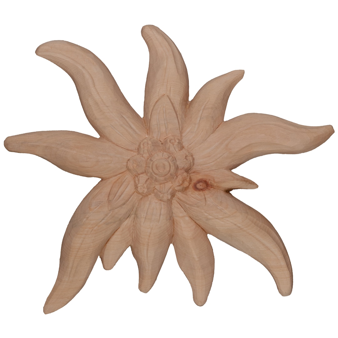 Wooden Edelweiss Decoration Pine Wood Home Decoration Gift - Etsy