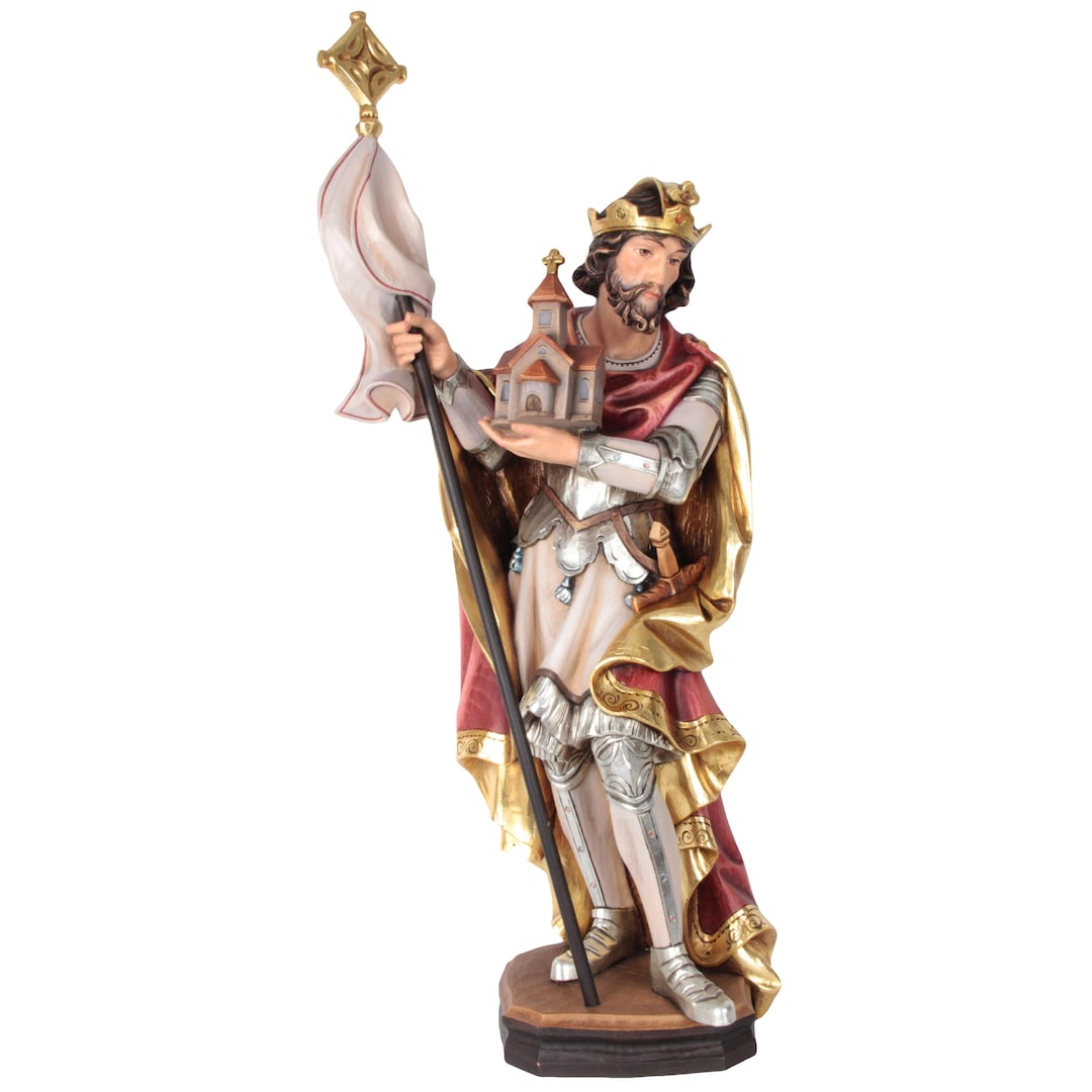 Saint Sigebert III of Austrasia Wooden Statue, Religious Statues ...