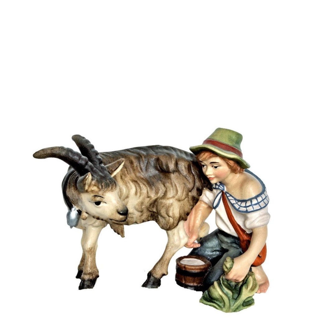 Shepherd With Goat - Baroque Shepherd With Goat for Nativity Scene Set ...