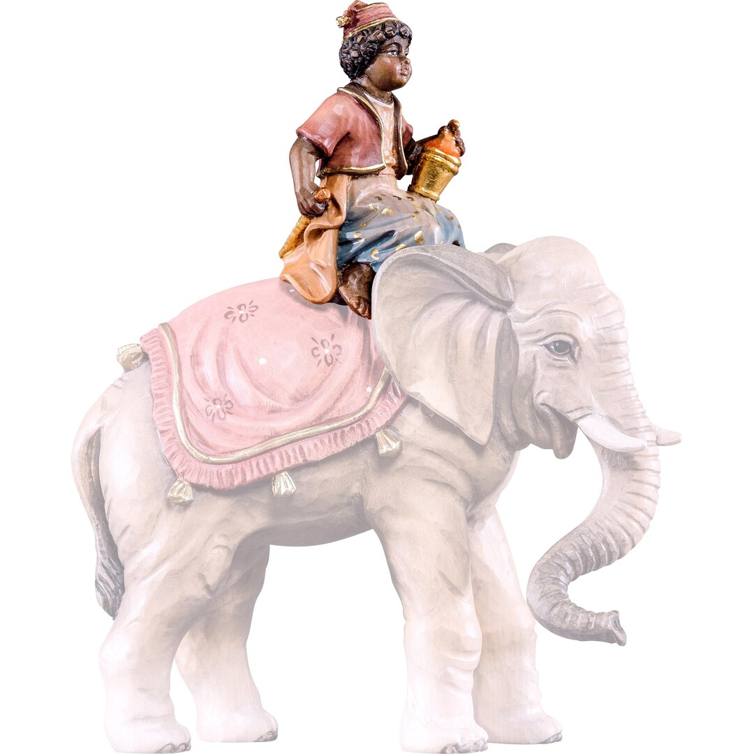 Hand-painted Wooden Elephant Driver – Nativity Scene Figurine, 15cm - Etsy