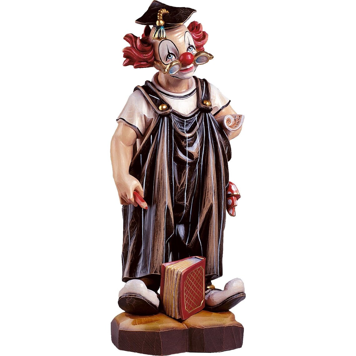 Maple Wood Clown Student Statue, Hand Painted Gift Carving - Etsy
