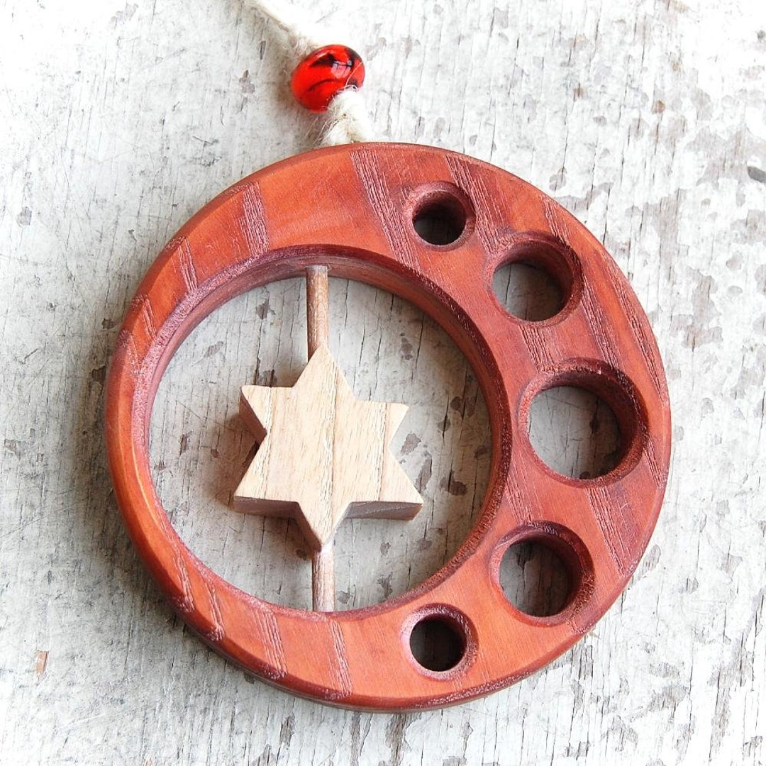Wooden Spinning Star Wooden Spinning Star, Christmas Star Decoration ...