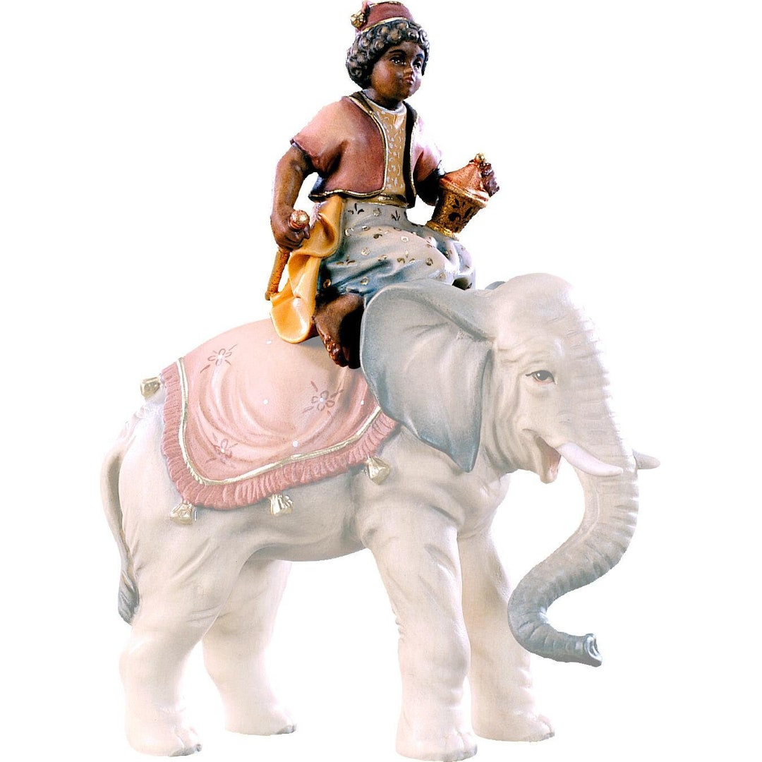 Hand-painted Maple Wood Elephant Driver – Nativity Scene Figurine - Etsy