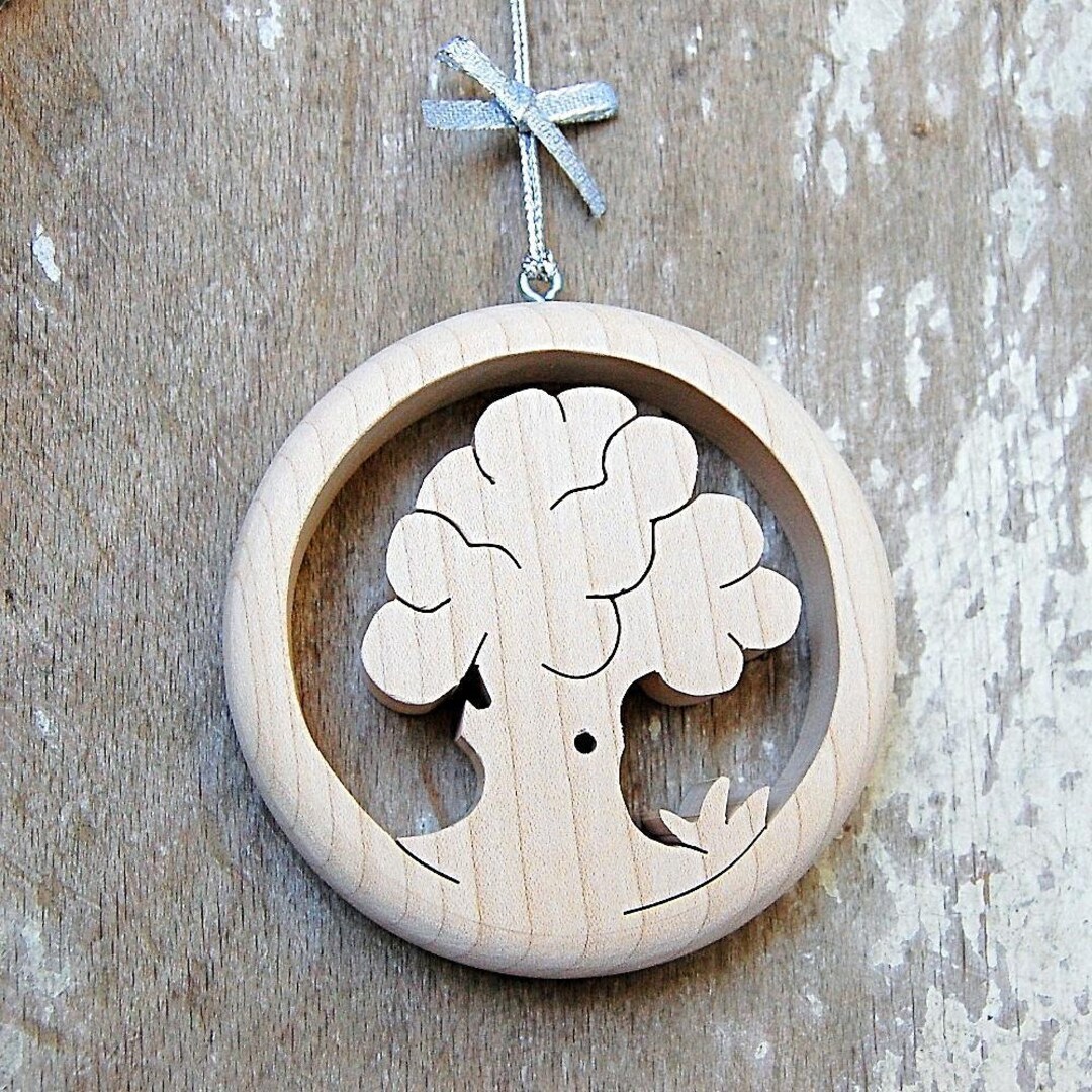 Wooden Tree Ornament - Etsy