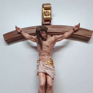 Curved Cross With Jesus Cross, Original Gifts, Wall Cross, Religious ...