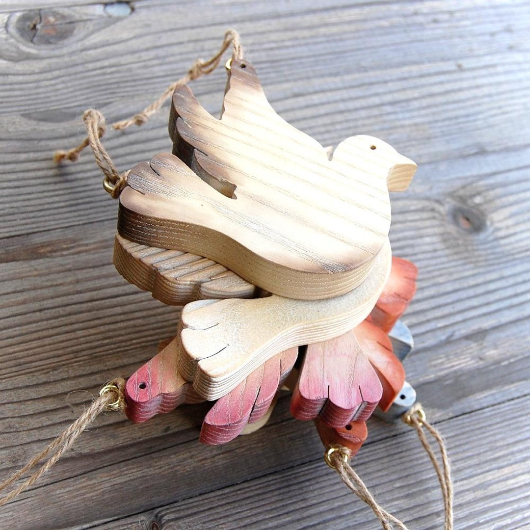 Ash Wood Dove Ornament - Handcrafted Wall Decor - Etsy