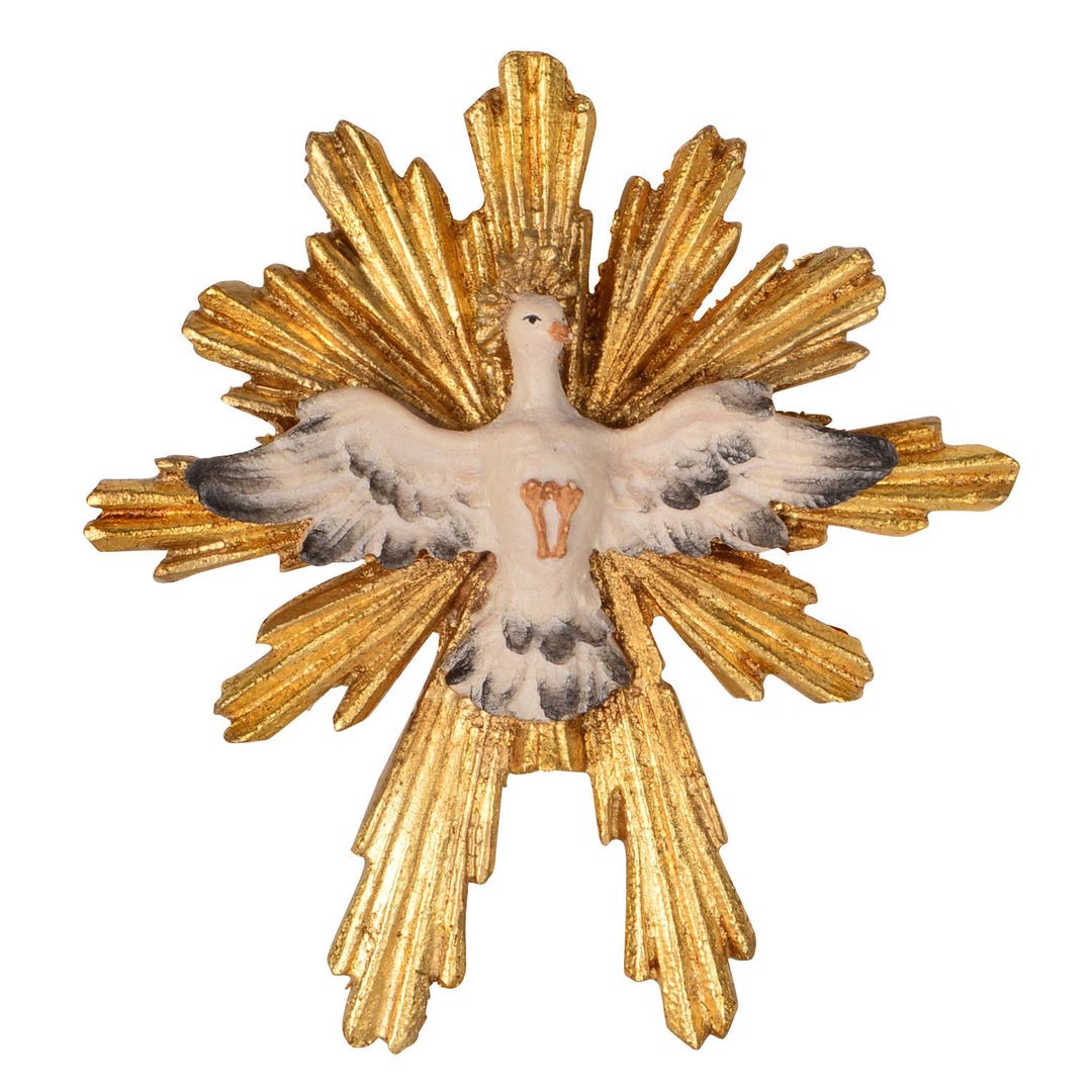 Hand-painted Holy Spirit Wood Statue, Sacred Religious Decor - Etsy