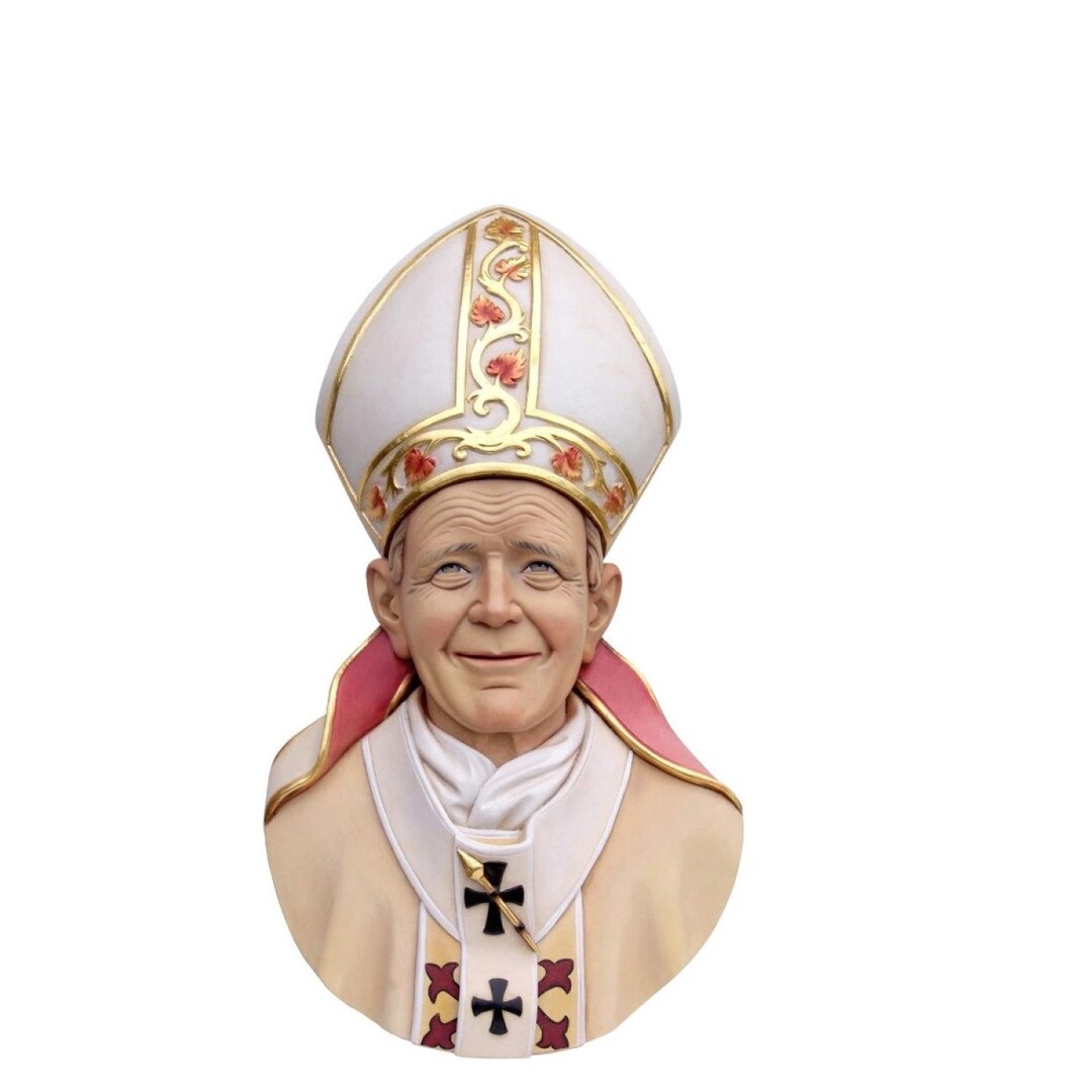 Pope St. John Paul II Relief Wooden Ornament Decorations, Church ...