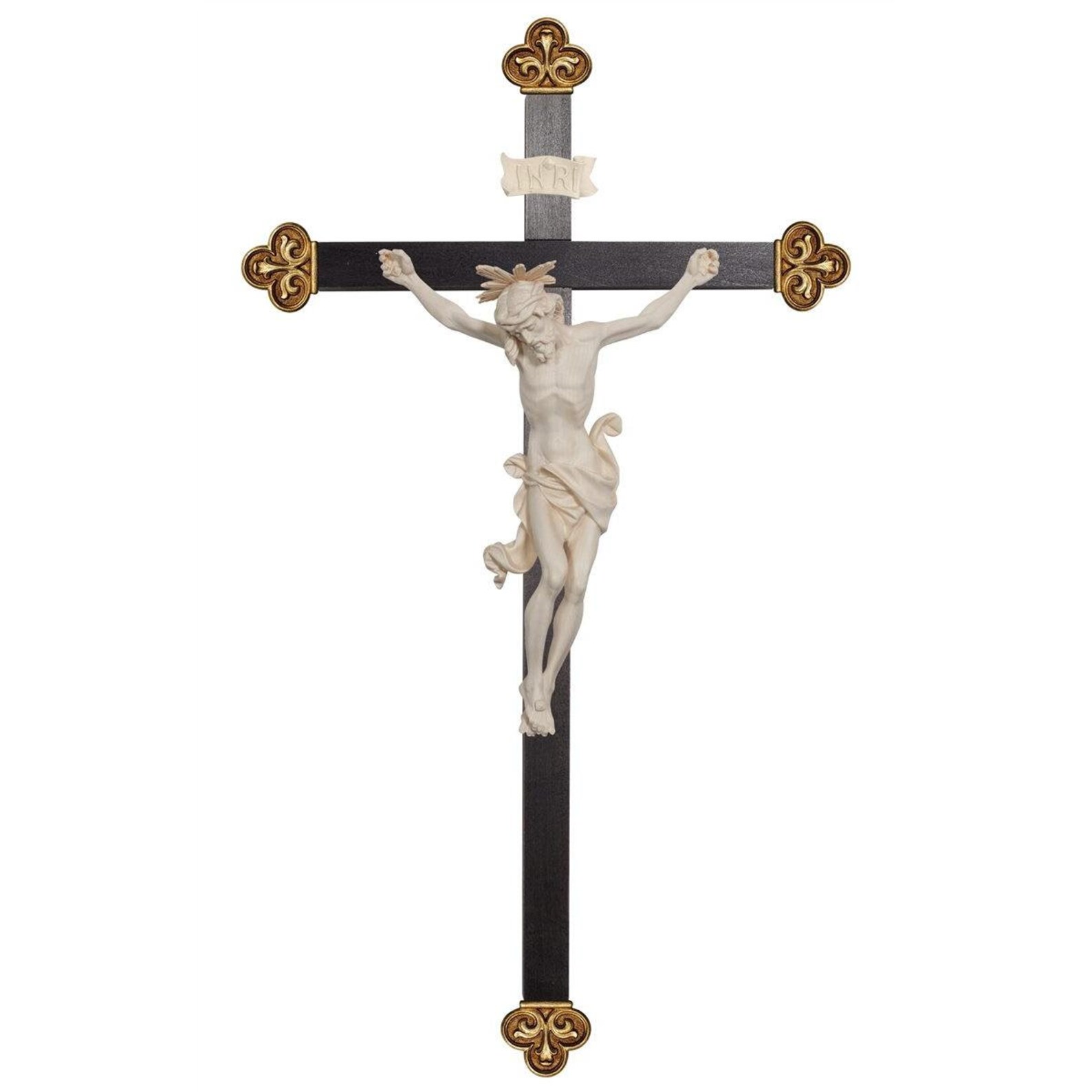 Baroque Wooden Catholic Cross – Corpus Leonardo With Halo - Etsy