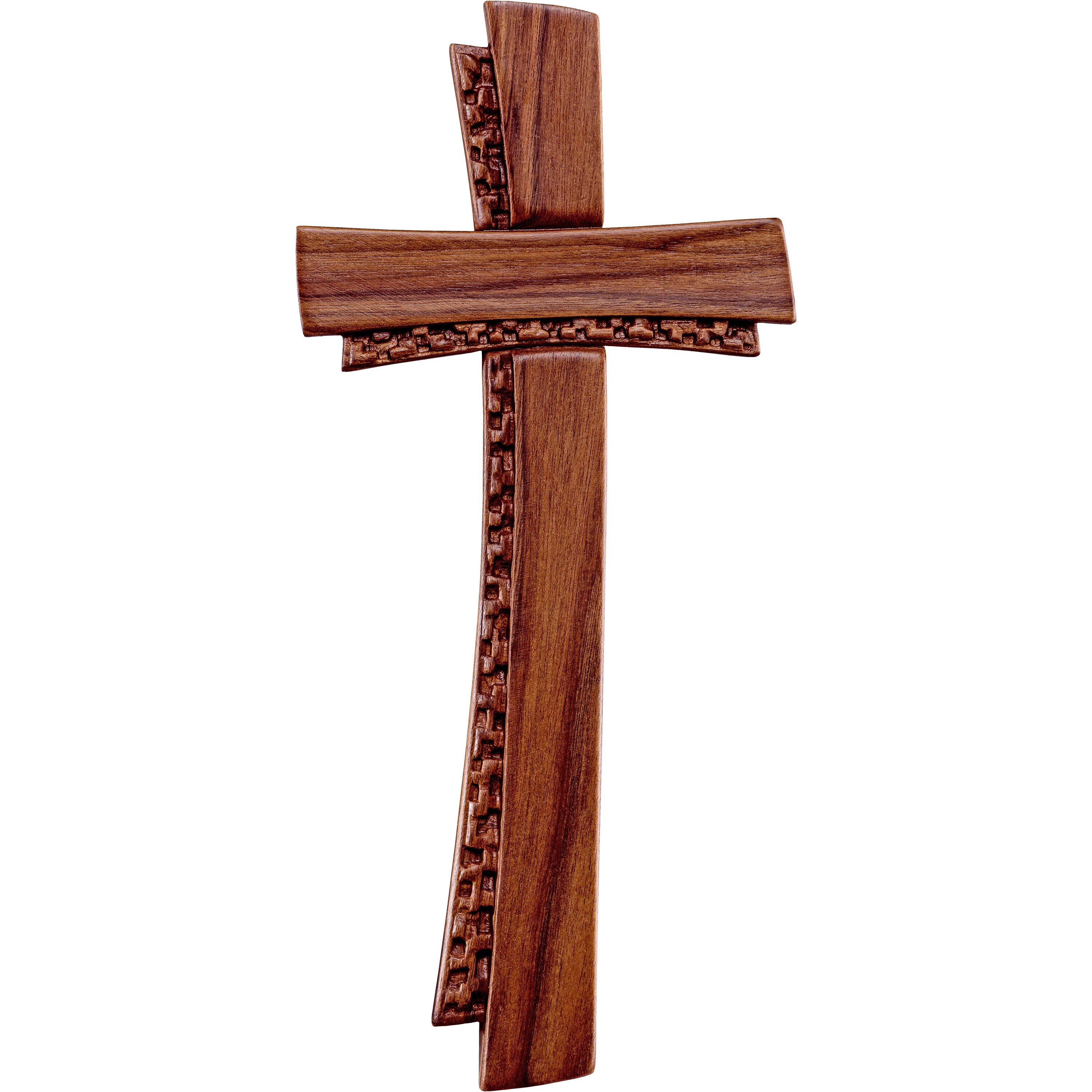 Modern Walnut Wood Cross, Catholic Home Decor - Etsy