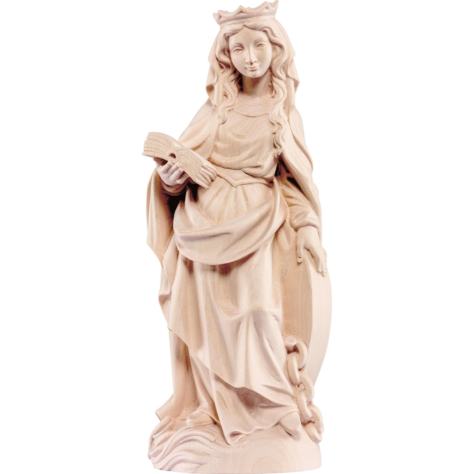 Hand-painted Maple Wood Saint Christine Statue, Religious Gift (11.81 ...