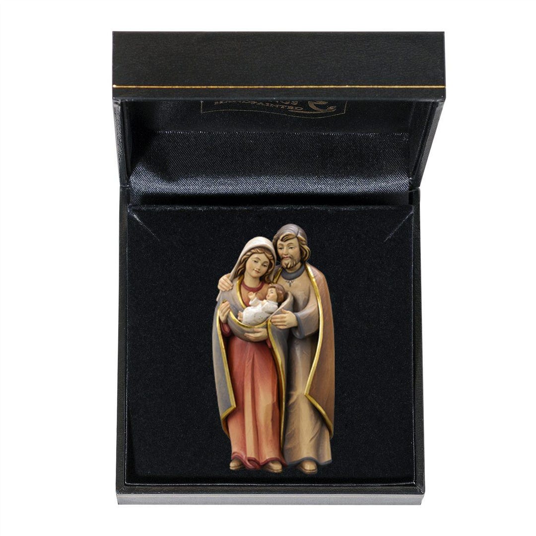 Hand Painted Holy Family Figurine, Maple Wood Carving, Religious ...