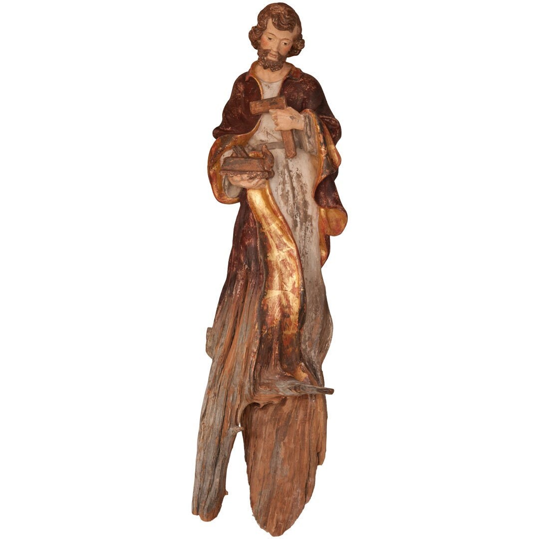 Saint Joseph the Worker Root Sculpture – Hand-painted Religious Gift - Etsy