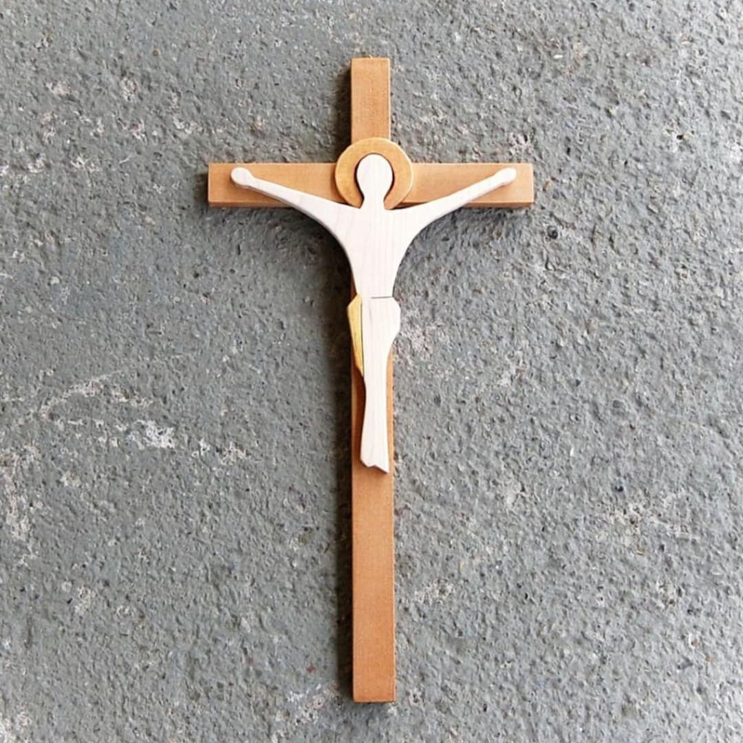 Modern Wooden Wall Cross With Jesus Crucifix,religious Catholic ...