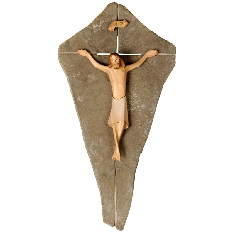 Corpus Raphael on Sedimentary Rock wooden Cross Wooden - Etsy