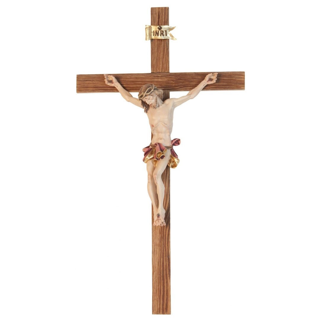 Rustic Wood Baroque Crucifix – Catholic Christian Gift, Made in Italy ...