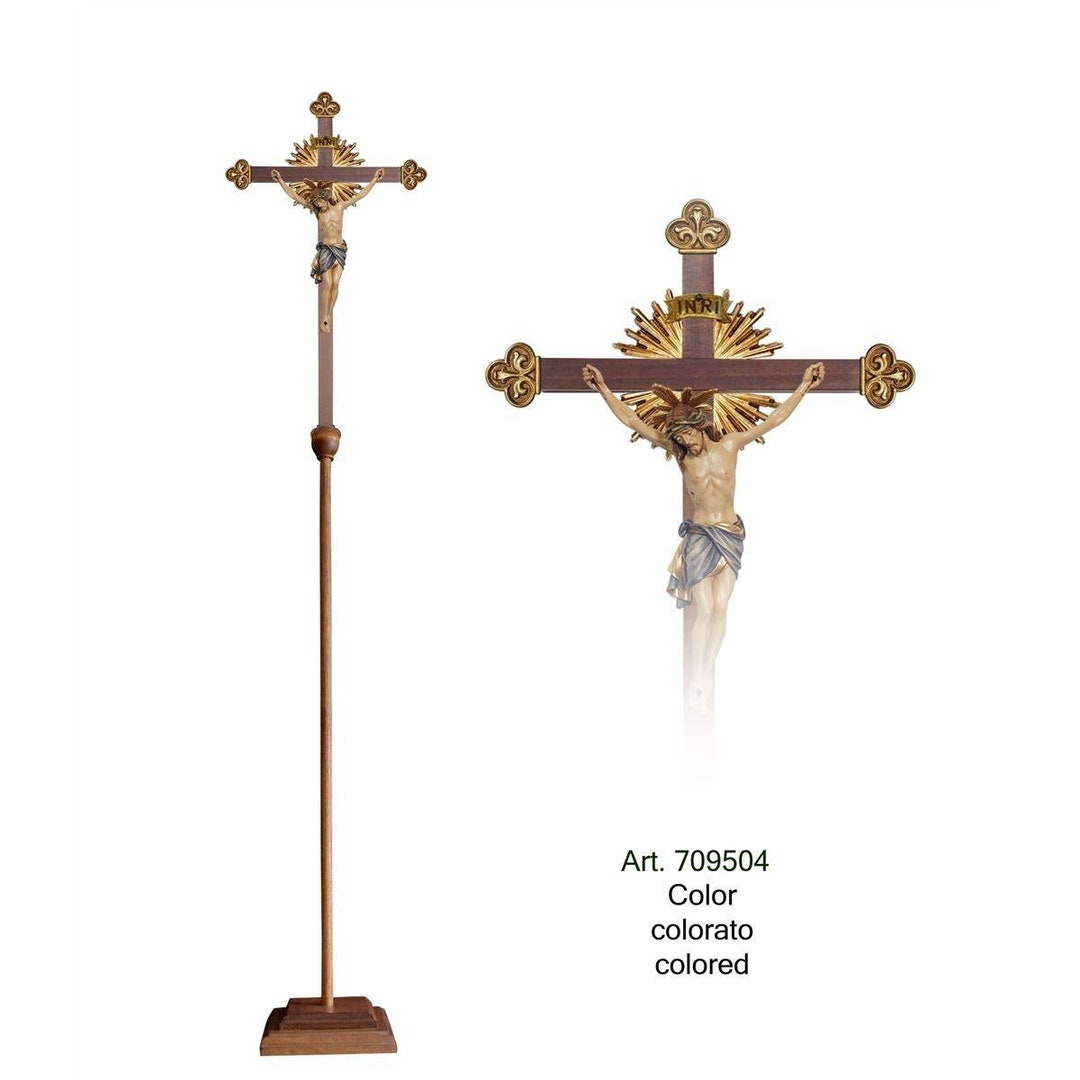 Processional Baroque Cross Corpus, Siena Wood, Catholic Gift - Etsy