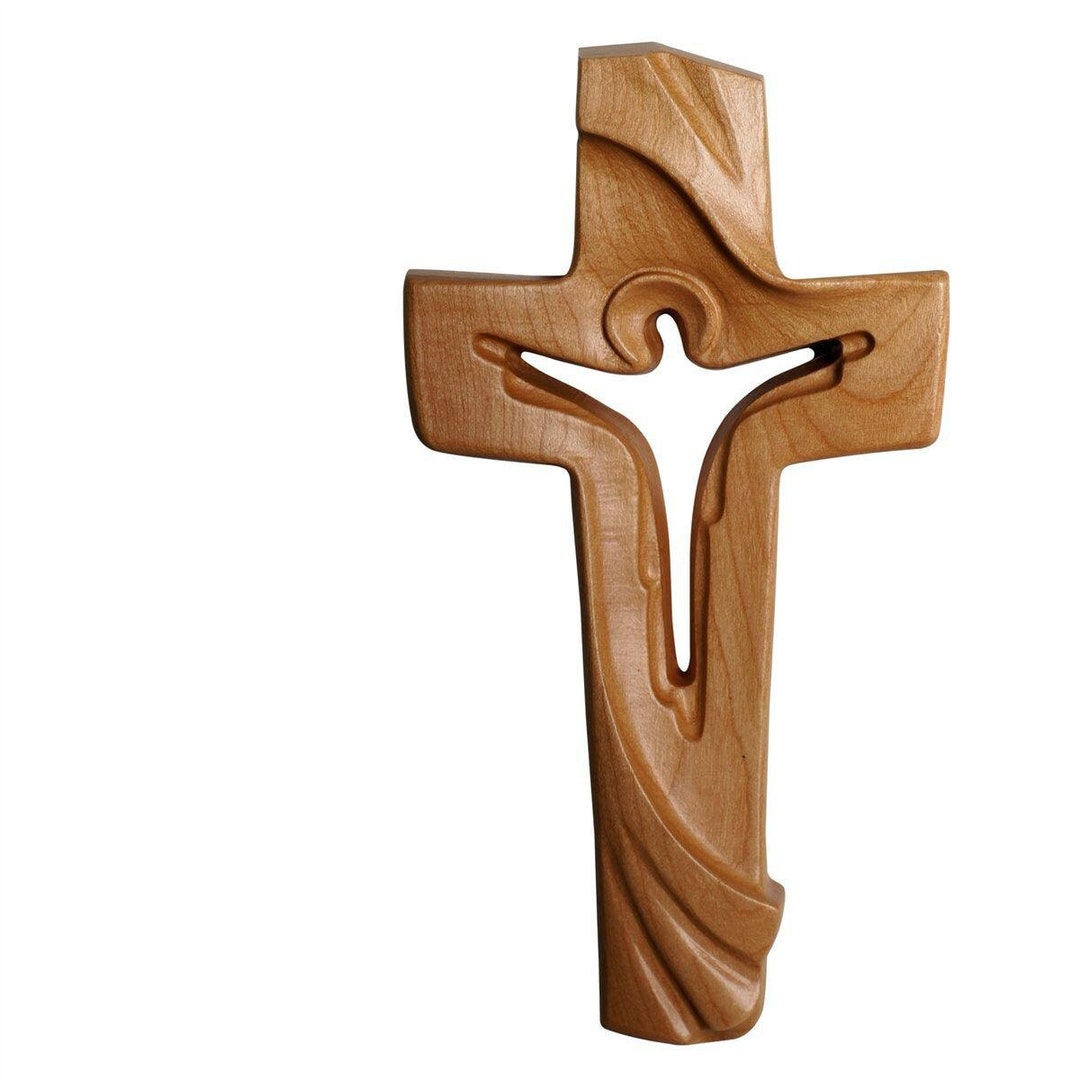 Wooden Cross of Peace Ambiente Design Cherry Wood Crosses Wall Cross ...