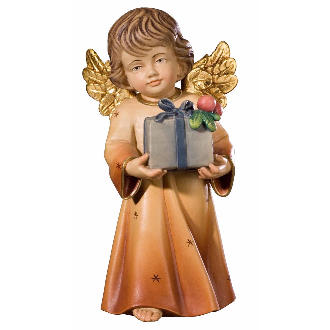 Benedict Angel Wooden Statue, Hand-painted Religious Gift - Etsy