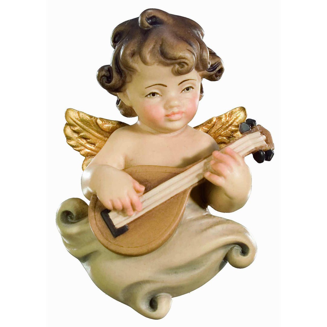 Angel Raffaello With a Lute Christmas Decor, Wooden Decor, Angel Decor ...