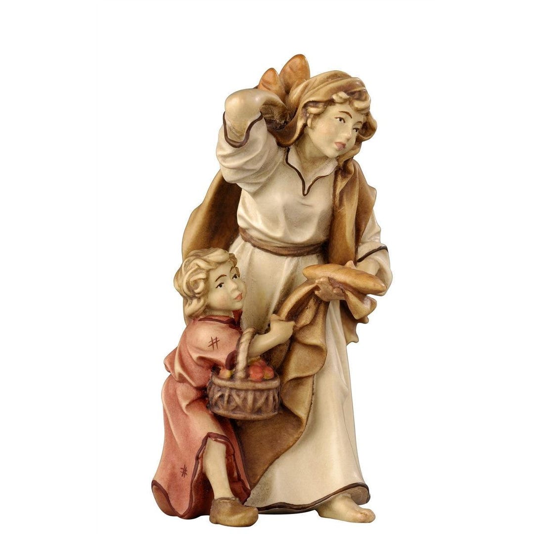 Shepherdess With Child - Israel Nativity Figurines, Nativity Scene Set ...