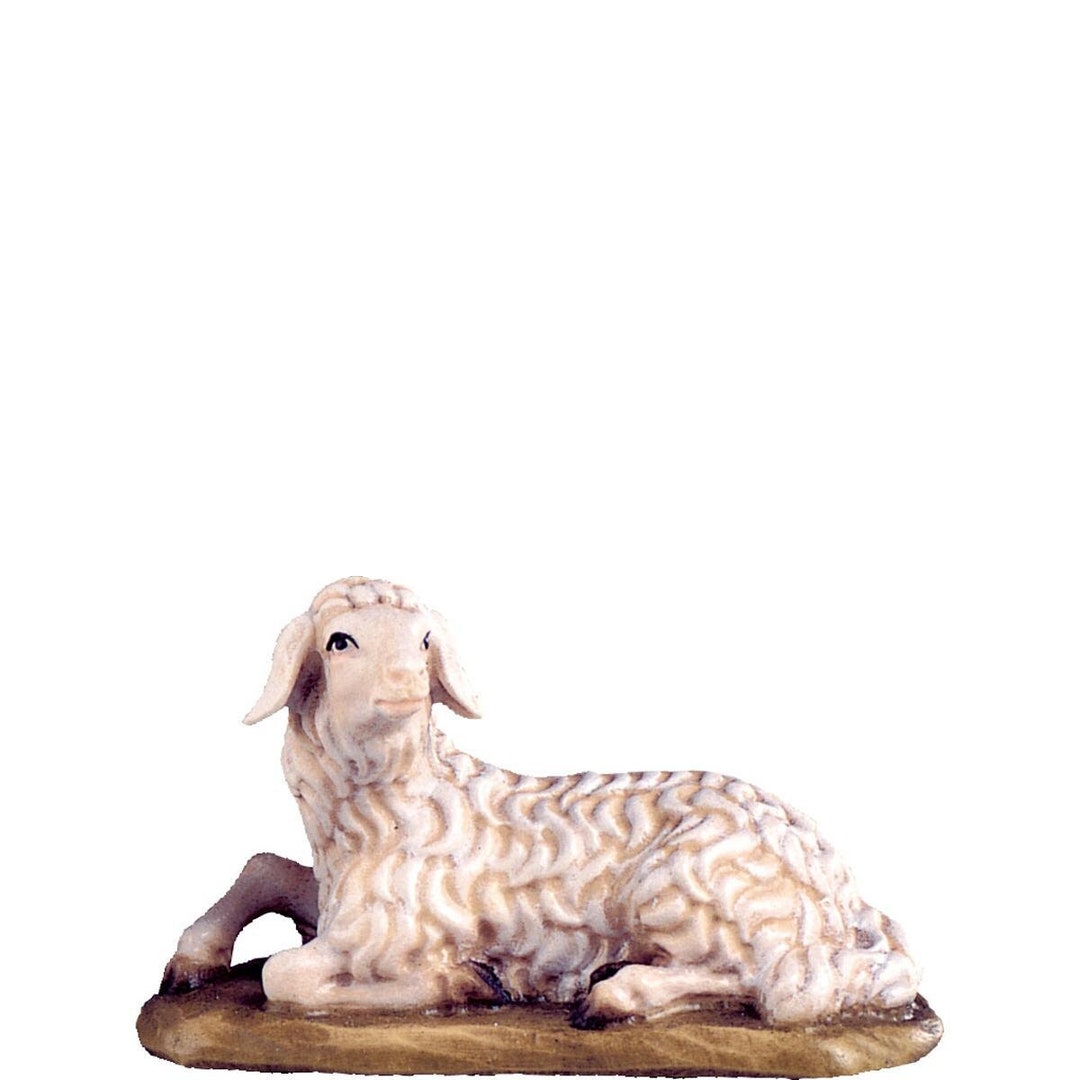 Hand Carved Maple Wood Lying Sheep – Nativity Scene Figurine - Etsy
