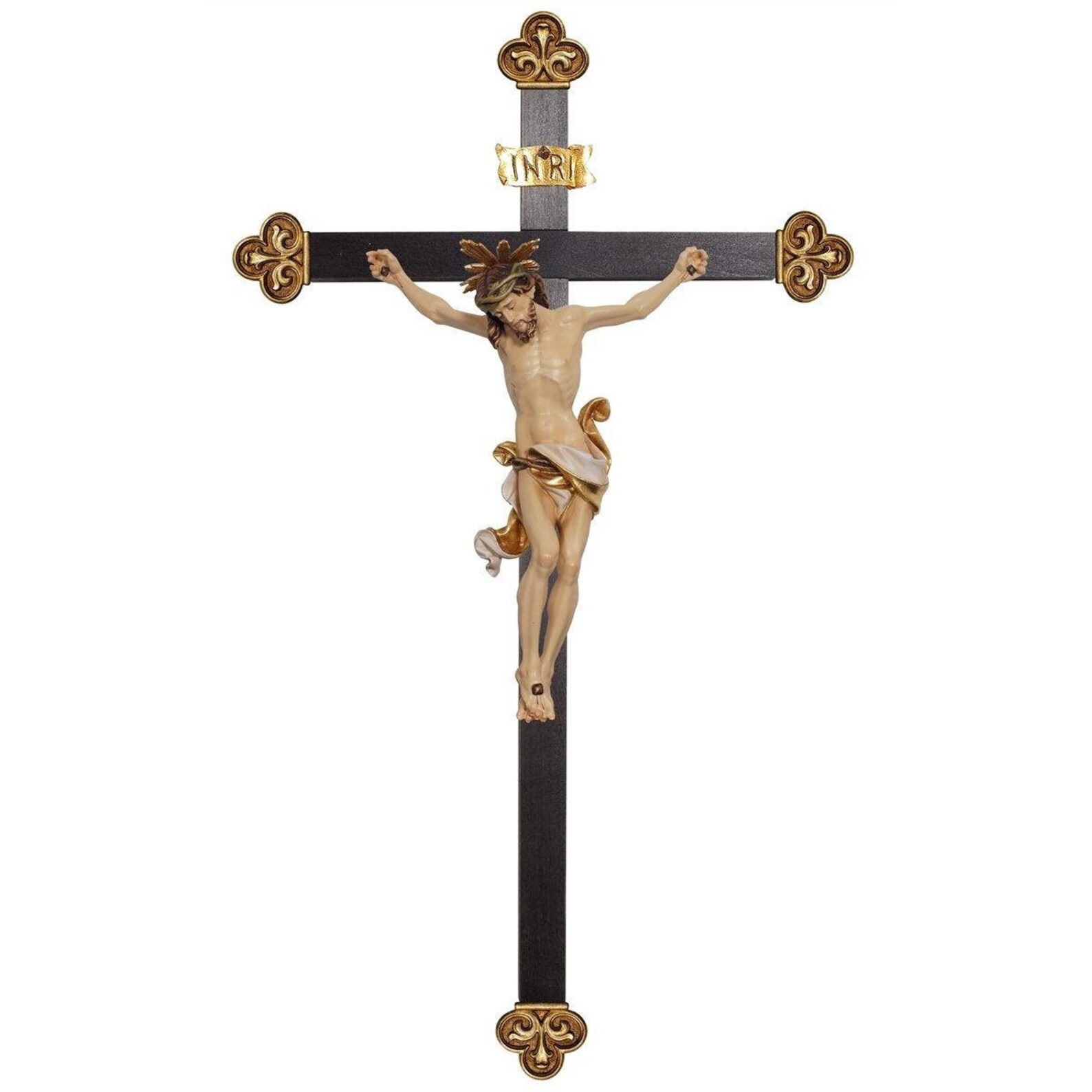 Baroque Wooden Catholic Cross – Corpus Leonardo With Halo - Etsy