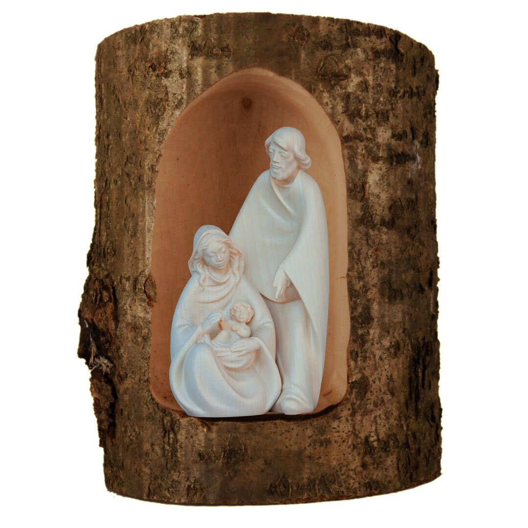 Hand-carved Holy Family Wooden Log – Nativity Scene, Christmas Gift - Etsy