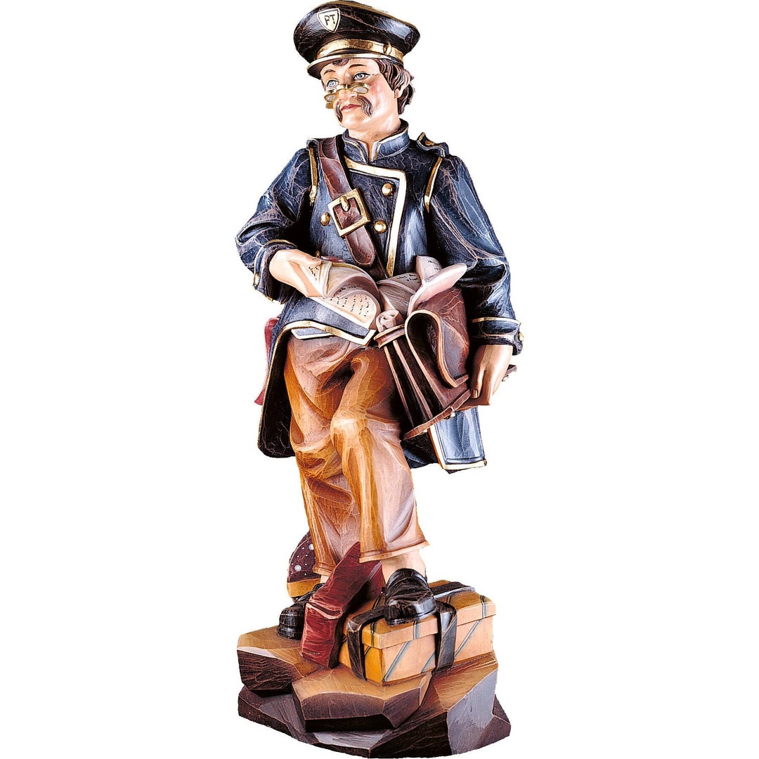 Postman Wooden Statue Wooden Decoration, Wooden Gifts, Original Gifts ...