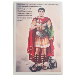 Saint Expeditus Wooden Picture – Catholic Religious Gift - Etsy