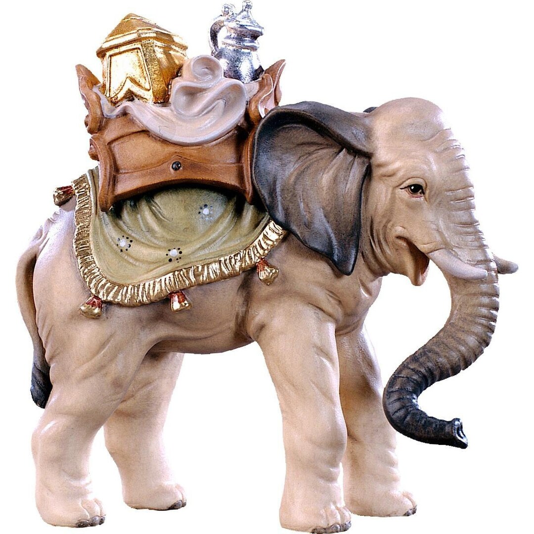 Hand Carved Maple Wood Elephant Figurine – Nativity Scene Decor - Etsy