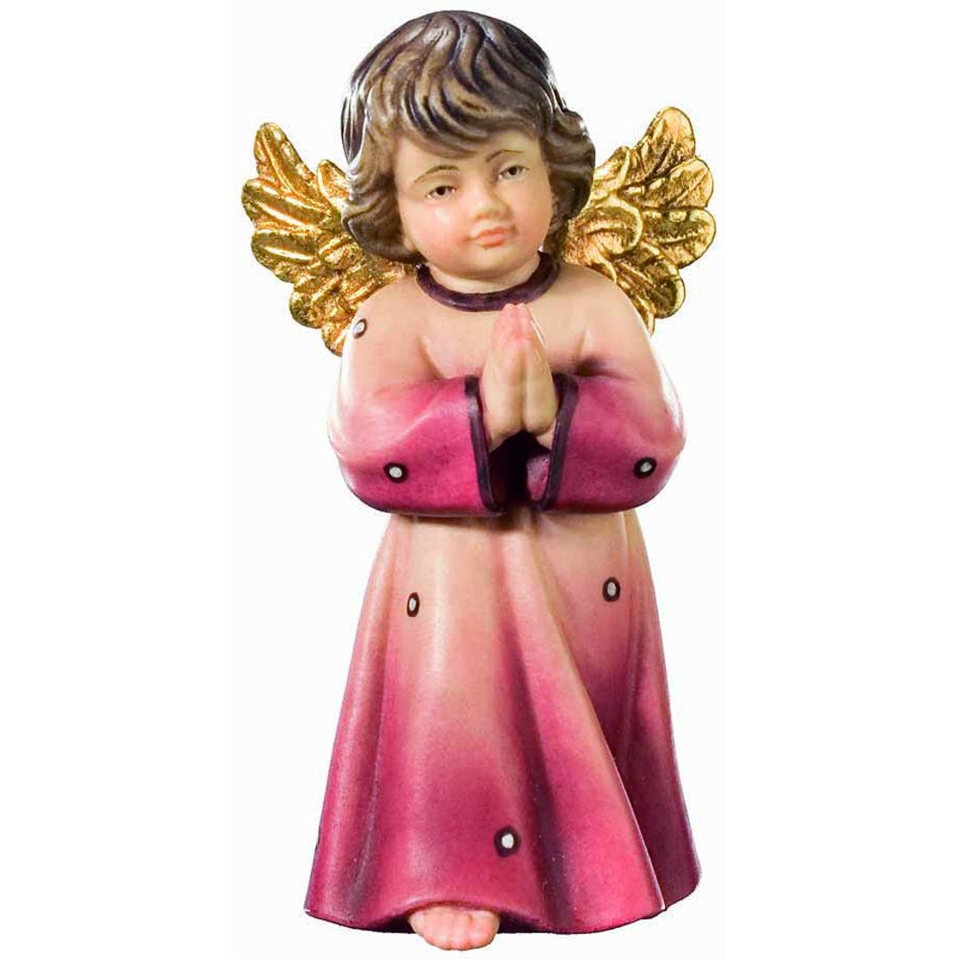 Hand-painted Maple Wood Praying Angel, Religious Gift - Etsy