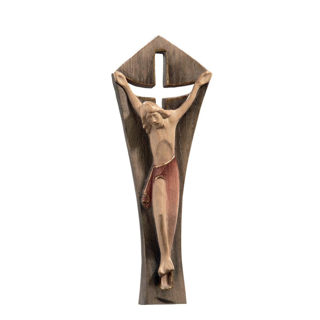 Jesus on Mountain Maple Wood Cross, Catholic Decor - Etsy