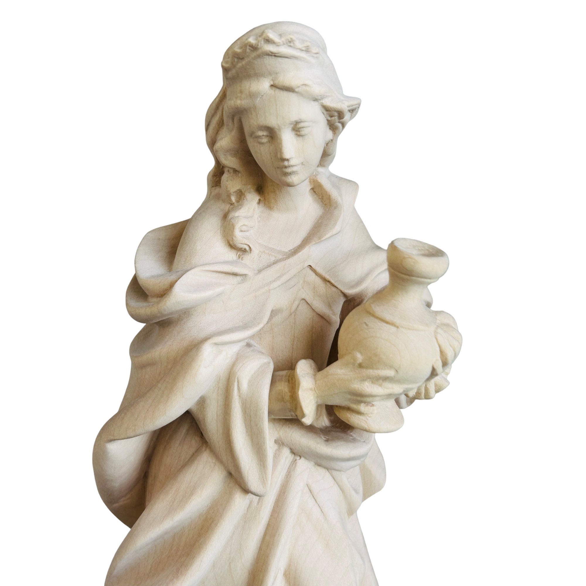 Saint Magdalene Wooden Statue, Life Size Saint Sacred Religious Statues ...